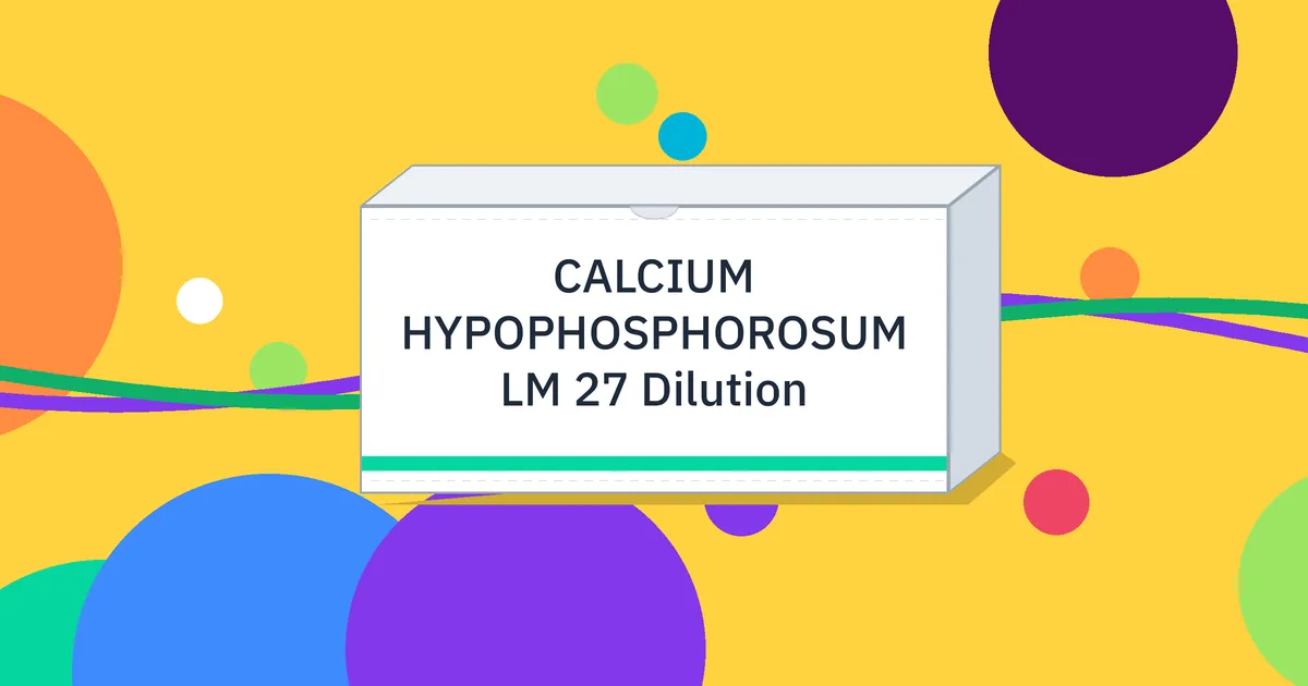 Symbolbild: Packung mit der Aufschrift CALCIUM HYPOPHOSPHOROSUM LM 27 Dilution (PZN 13408984) – Verfügbarkeit und Bezug in Apotheken in Frankfurt am Main