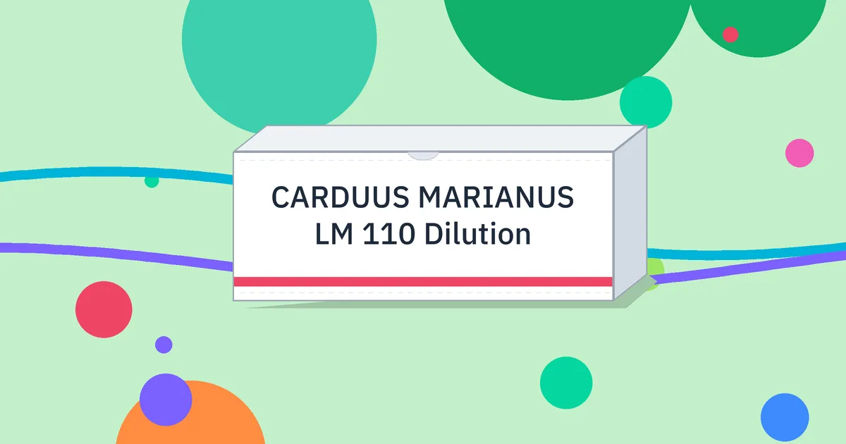 Symbolbild: Packung mit der Aufschrift CARDUUS MARIANUS LM 110 Dilution (PZN 12811034) – Verfügbarkeit und Bezug in Apotheken in Frankfurt am Main