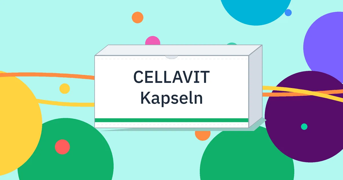 Symbolbild: Packung mit der Aufschrift CELLAVIT Kapseln (PZN 18372506) – Verfügbarkeit und Bezug in Apotheken in Frankfurt am Main