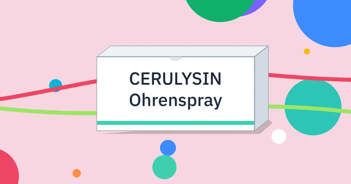 Symbolbild: Packung mit der Aufschrift CERULYSIN Ohrenspray (PZN 15606369) – Verfügbarkeit und Bezug in Apotheken in Frankfurt am Main