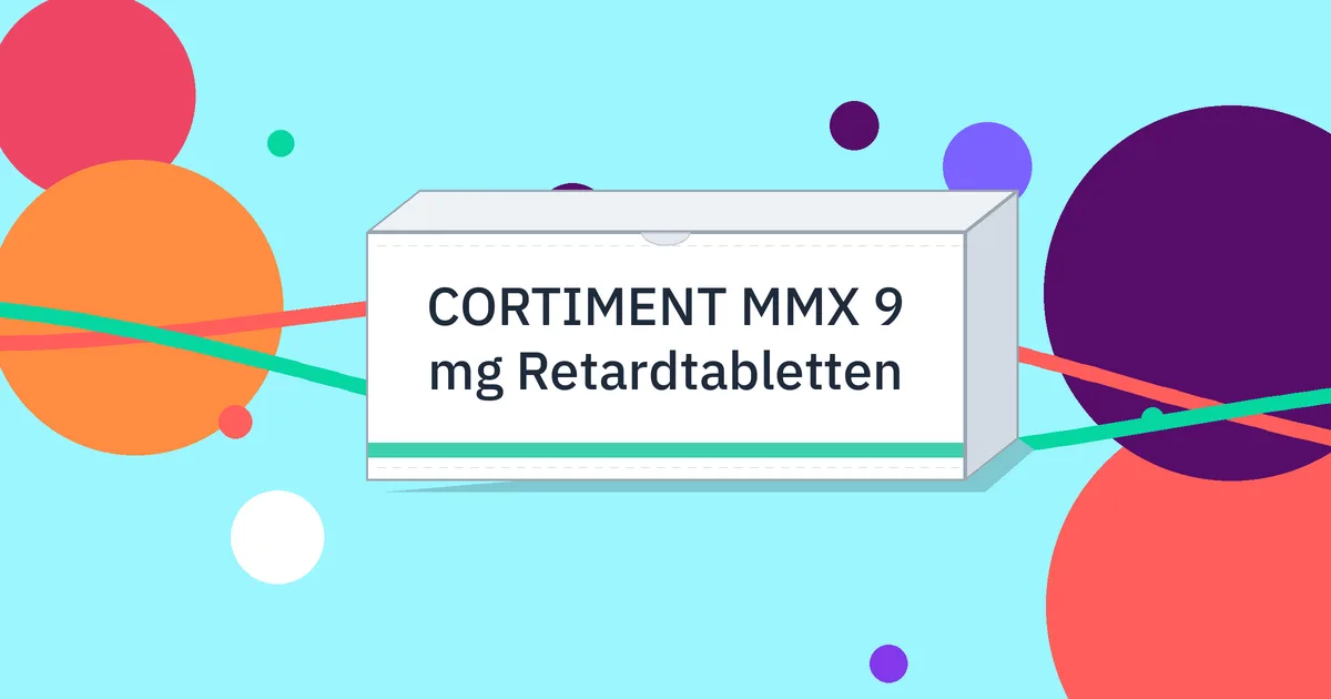 Symbolbild: Packung mit der Aufschrift CORTIMENT MMX 9 mg Retardtabletten (PZN 12528640) – Verfügbarkeit und Bezug in Apotheken in Frankfurt am Main