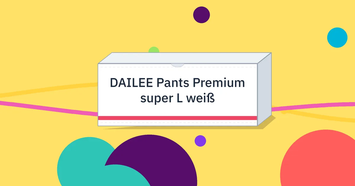 Symbolbild: Packung mit der Aufschrift DAILEE Pants Premium super L weiß (PZN 18114572) – Verfügbarkeit und Bezug in Apotheken in Frankfurt am Main