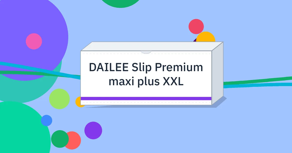 Symbolbild: Packung mit der Aufschrift DAILEE Slip Premium maxi plus XXL (PZN 18114425) – Verfügbarkeit und Bezug in Apotheken in Frankfurt am Main