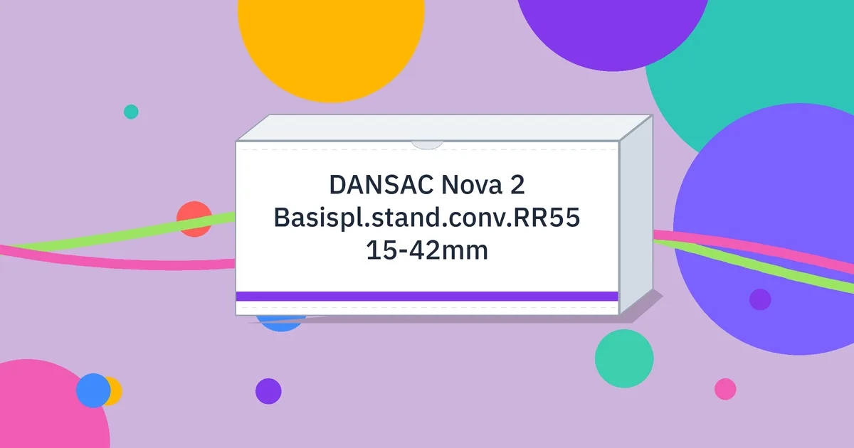 Symbolbild: Packung mit der Aufschrift DANSAC Nova 2 Basispl.stand.conv.RR55 15-42mm (PZN 02451899) – Verfügbarkeit und Bezug in Apotheken in Frankfurt am Main