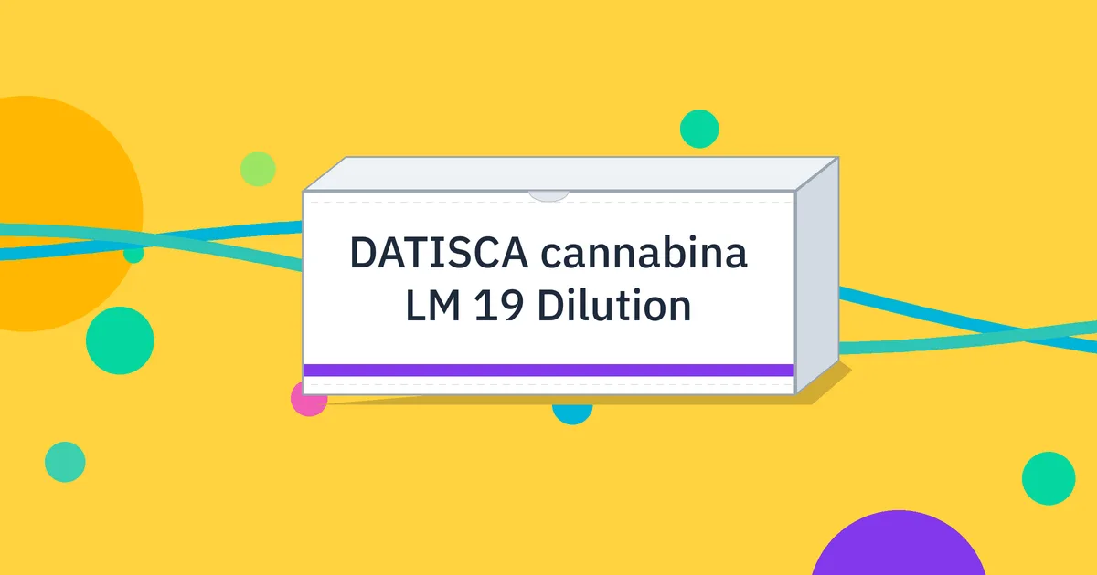 Symbolbild: Packung mit der Aufschrift DATISCA cannabina LM 19 Dilution (PZN 13461990) – Verfügbarkeit und Bezug in Apotheken in Frankfurt am Main