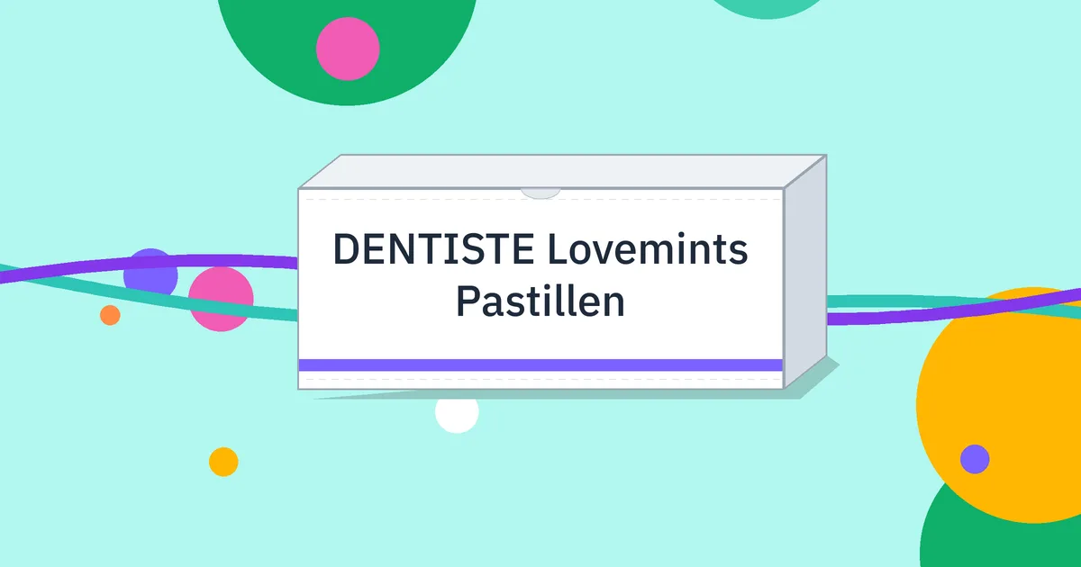 Symbolbild: Packung mit der Aufschrift DENTISTE Lovemints Pastillen (PZN 16667887) – Verfügbarkeit und Bezug in Apotheken in Frankfurt am Main
