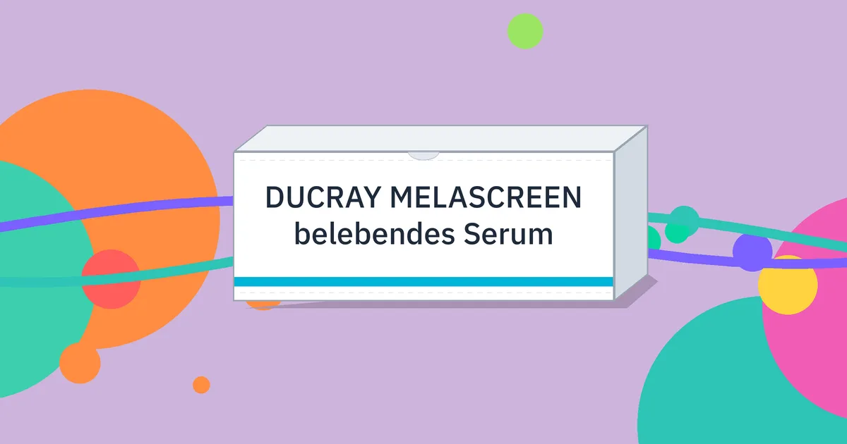 Symbolbild: Packung mit der Aufschrift DUCRAY MELASCREEN belebendes Serum (PZN 18135982) – Verfügbarkeit und Bezug in Apotheken in Frankfurt am Main