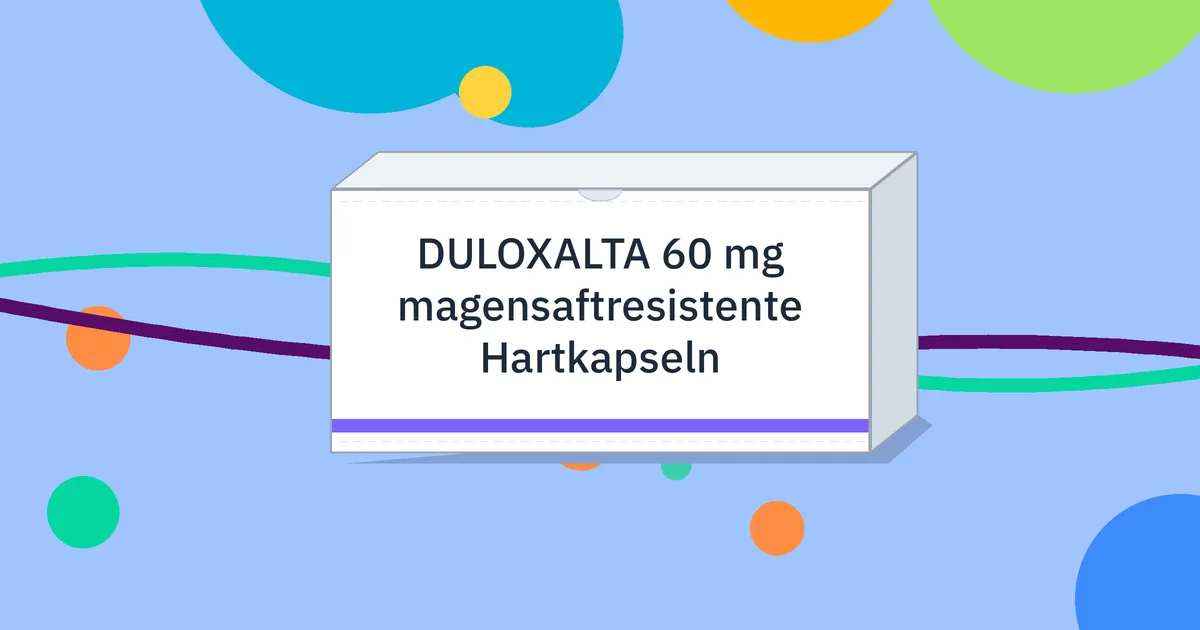 Symbolbild: Packung mit der Aufschrift DULOXALTA 60 mg magensaftresistente Hartkapseln (PZN 14038182) – Verfügbarkeit und Bezug in Apotheken in Frankfurt am Main