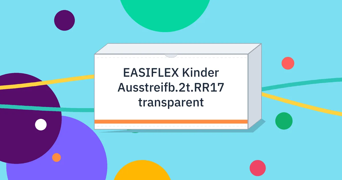 Symbolbild: Packung mit der Aufschrift EASIFLEX Kinder Ausstreifb.2t.RR17 transparent (PZN 03866668) – Verfügbarkeit und Bezug in Apotheken in Frankfurt am Main
