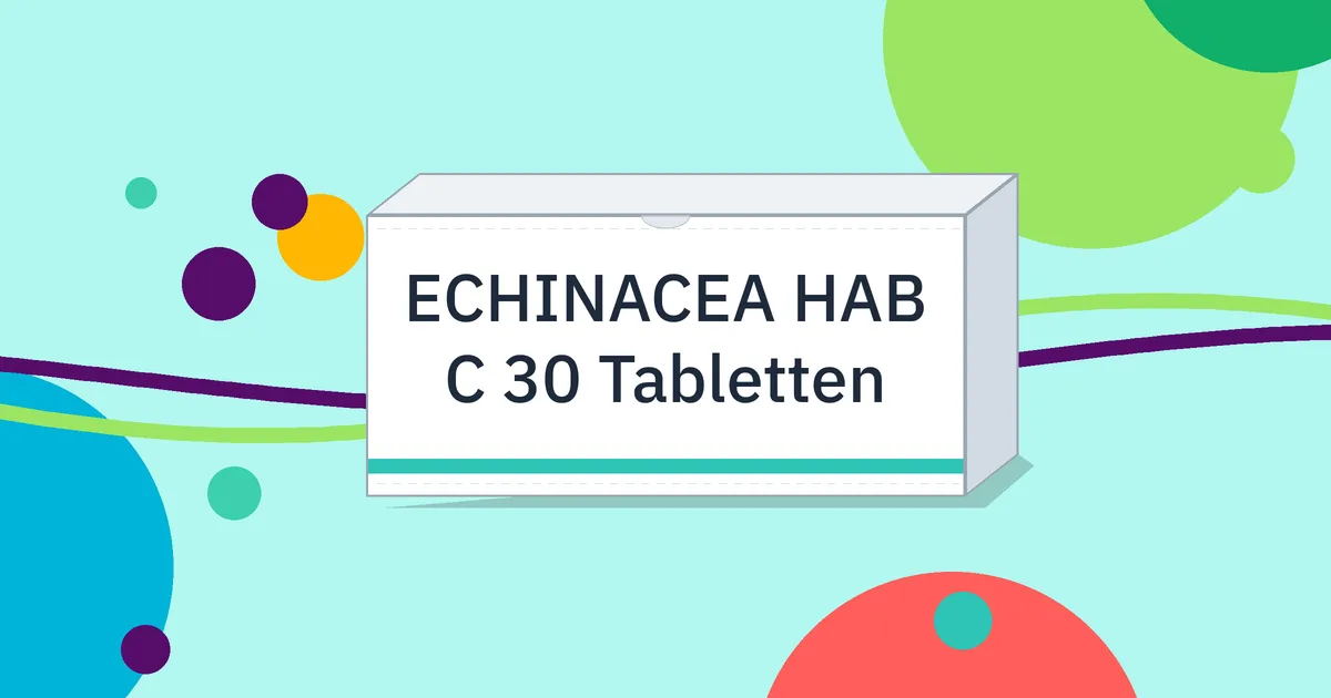 Symbolbild: Packung mit der Aufschrift ECHINACEA HAB C 30 Tabletten (PZN 07141637) – Verfügbarkeit und Bezug in Apotheken in Frankfurt am Main