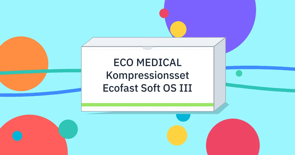Symbolbild: Packung mit der Aufschrift ECO MEDICAL Kompressionsset Ecofast Soft OS III (PZN 18718873) – Verfügbarkeit und Bezug in Apotheken in Frankfurt am Main