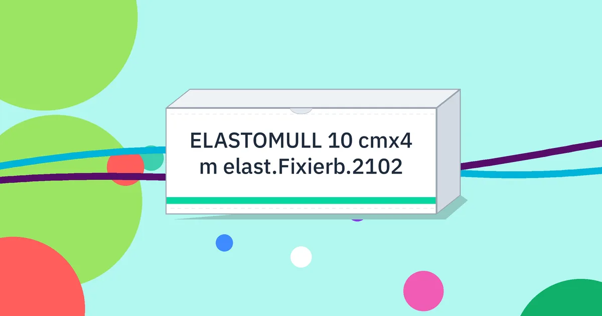 Symbolbild: Packung mit der Aufschrift ELASTOMULL 10 cmx4 m elast.Fixierb.2102 (PZN 03486210) – Verfügbarkeit und Bezug in Apotheken in Frankfurt am Main