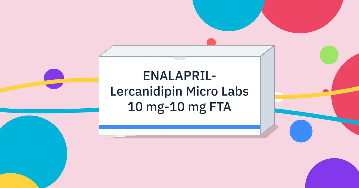 Symbolbild: Packung mit der Aufschrift ENALAPRIL-Lercanidipin Micro Labs 10 mg-10 mg FTA (PZN 15995632) – Verfügbarkeit und Bezug in Apotheken in Frankfurt am Main