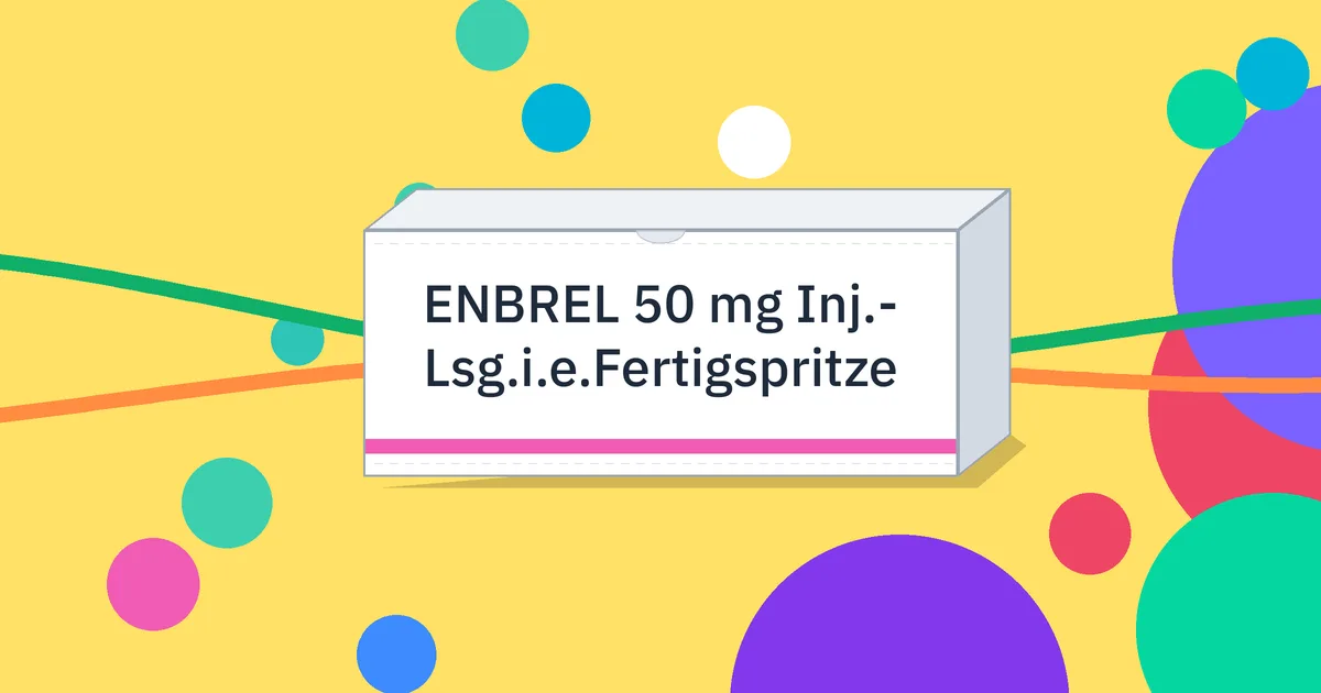 Symbolbild: Packung mit der Aufschrift ENBREL 50 mg Inj.-Lsg.i.e.Fertigspritze (PZN 09640439) – Verfügbarkeit und Bezug in Apotheken in Frankfurt am Main
