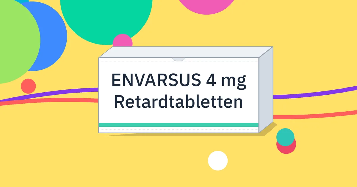 Symbolbild: Packung mit der Aufschrift ENVARSUS 4 mg Retardtabletten (PZN 10410259) – Verfügbarkeit und Bezug in Apotheken in Frankfurt am Main