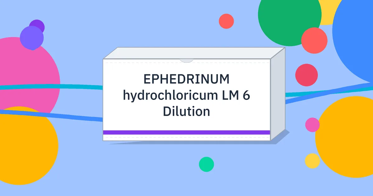 Symbolbild: Packung mit der Aufschrift EPHEDRINUM hydrochloricum LM 6 Dilution (PZN 13471072) – Verfügbarkeit und Bezug in Apotheken in Frankfurt am Main