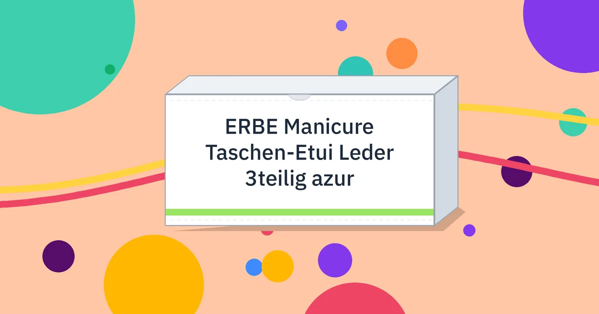 Symbolbild: Packung mit der Aufschrift ERBE Manicure Taschen-Etui Leder 3teilig azur (PZN 20053085) – Verfügbarkeit und Bezug in Apotheken in Frankfurt am Main