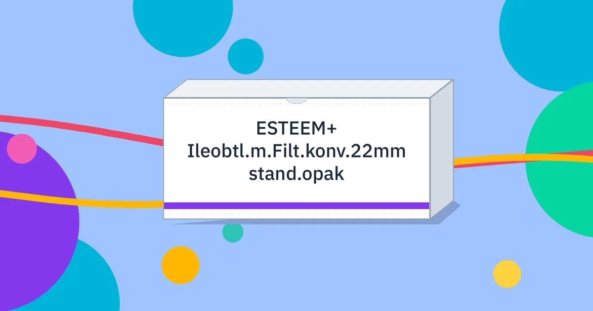 Symbolbild: Packung mit der Aufschrift ESTEEM+ Ileobtl.m.Filt.konv.22mm stand.opak (PZN 06460197) – Verfügbarkeit und Bezug in Apotheken in Frankfurt am Main