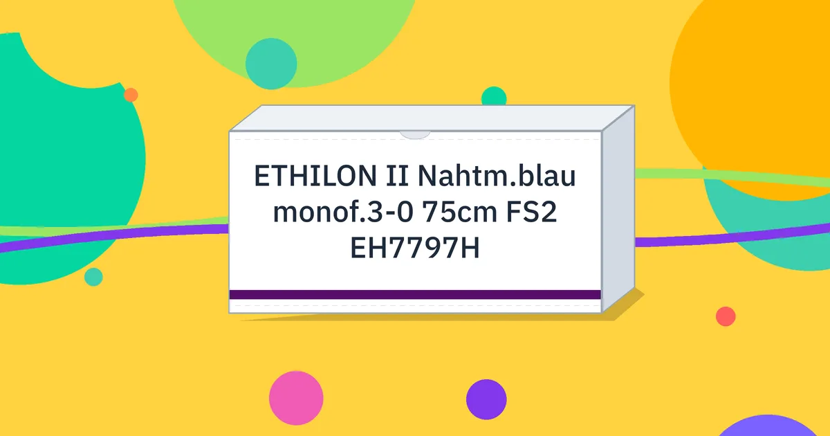 Symbolbild: Packung mit der Aufschrift ETHILON II Nahtm.blau monof.3-0 75cm FS2 EH7797H (PZN 16147509) – Verfügbarkeit und Bezug in Apotheken in Frankfurt am Main
