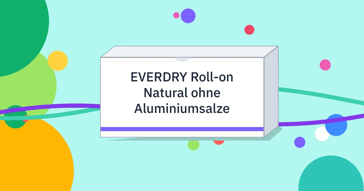 Symbolbild: Packung mit der Aufschrift EVERDRY Roll-on Natural ohne Aluminiumsalze (PZN 17367360) – Verfügbarkeit und Bezug in Apotheken in Frankfurt am Main