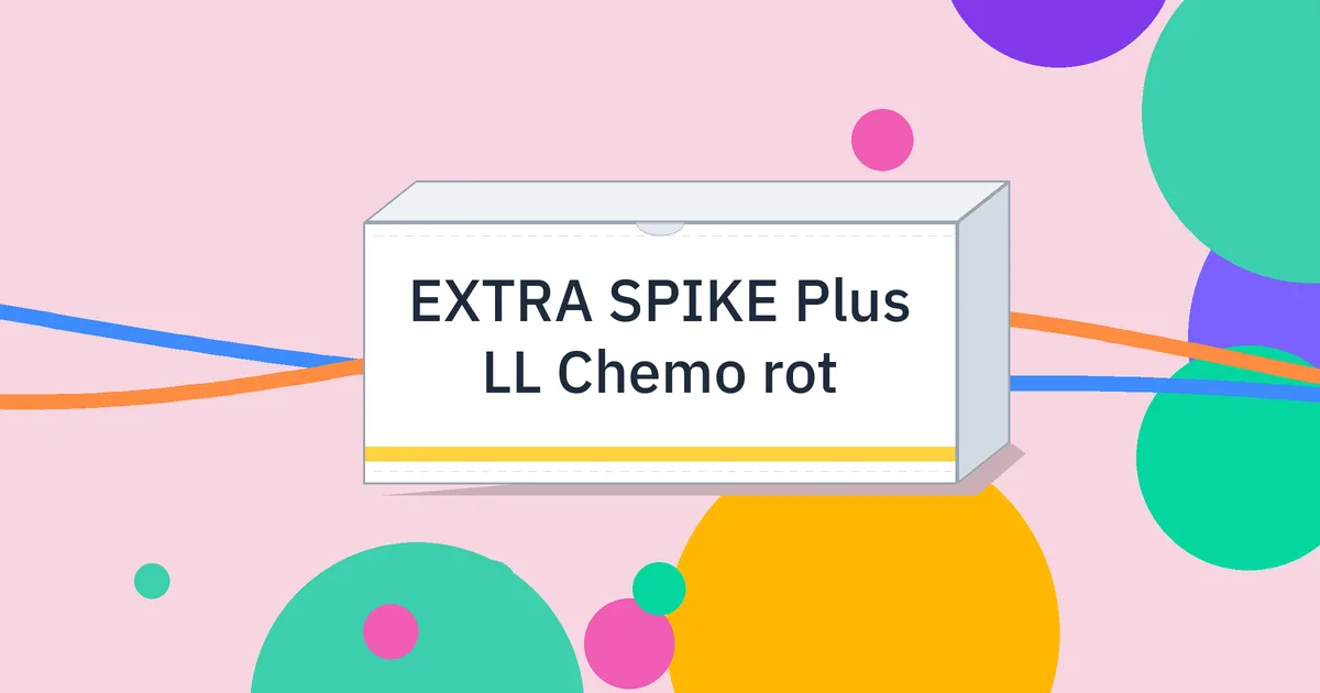 Symbolbild: Packung mit der Aufschrift EXTRA SPIKE Plus LL Chemo rot (PZN 19888324) – Verfügbarkeit und Bezug in Apotheken in Frankfurt am Main