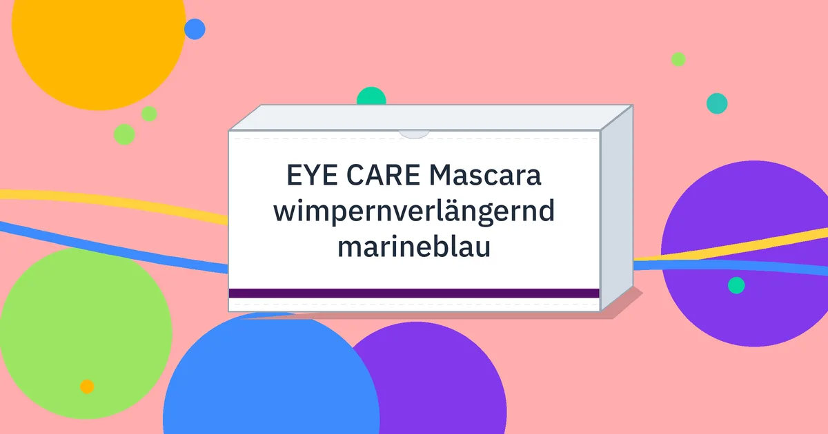 Symbolbild: Packung mit der Aufschrift EYE CARE Mascara wimpernverlängernd marineblau (PZN 00812436) – Verfügbarkeit und Bezug in Apotheken in Frankfurt am Main