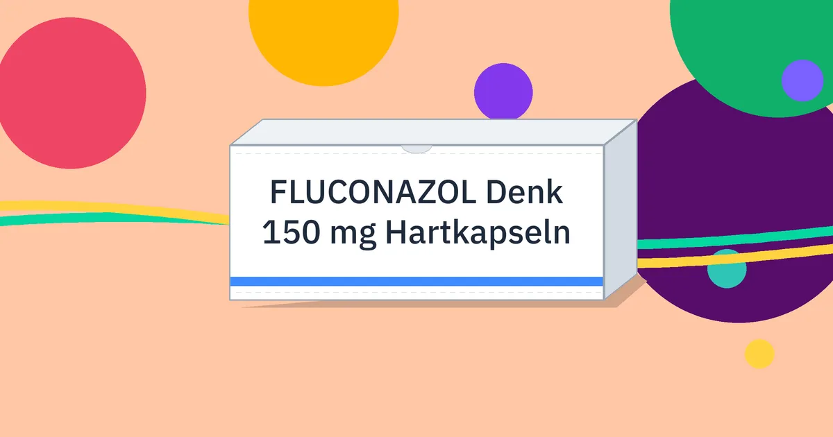 Symbolbild: Packung mit der Aufschrift FLUCONAZOL Denk 150 mg Hartkapseln (PZN 11240919) – Verfügbarkeit und Bezug in Apotheken in Frankfurt am Main