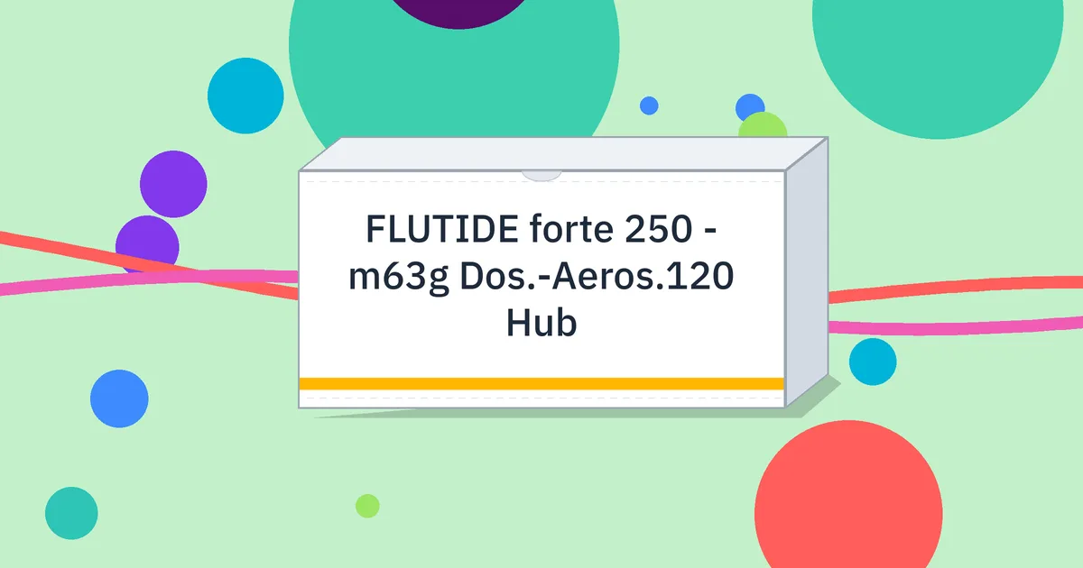 Symbolbild: Packung mit der Aufschrift FLUTIDE forte 250 -m63g Dos.-Aeros.120 Hub (PZN 07533194) – Verfügbarkeit und Bezug in Apotheken in Frankfurt am Main