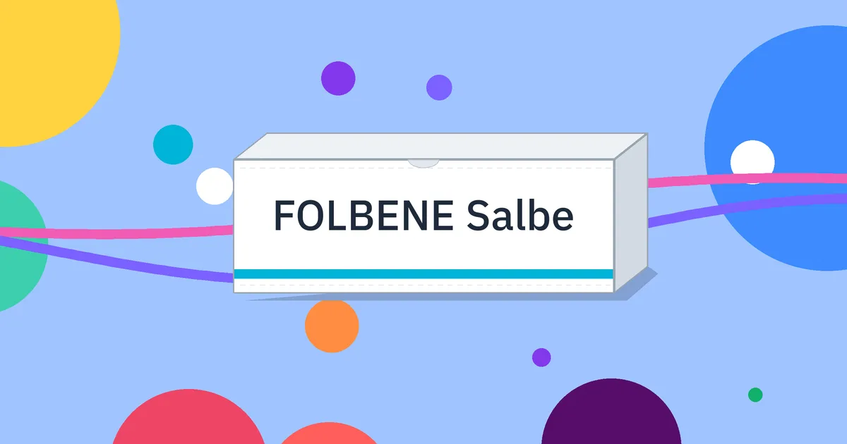 Symbolbild: Packung mit der Aufschrift FOLBENE Salbe (PZN 17394457) – Verfügbarkeit und Bezug in Apotheken in Frankfurt am Main
