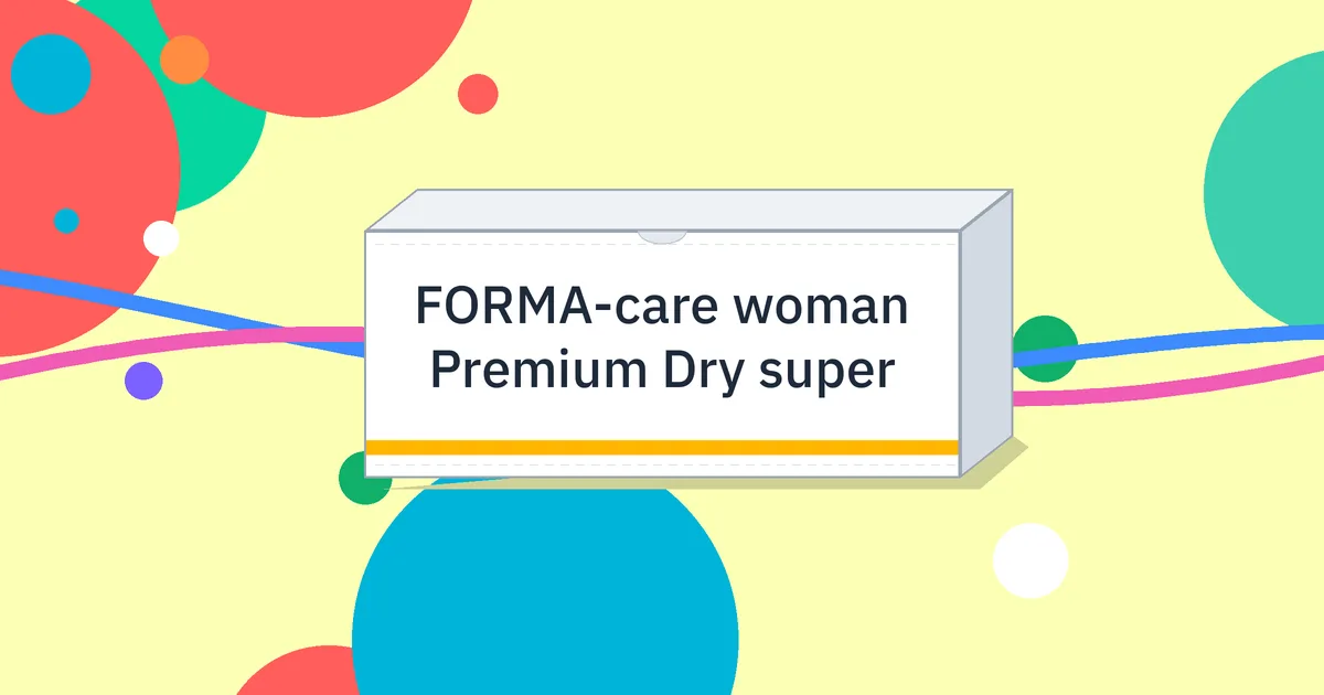 Symbolbild: Packung mit der Aufschrift FORMA-care woman Premium Dry super (PZN 15785001) – Verfügbarkeit und Bezug in Apotheken in Frankfurt am Main