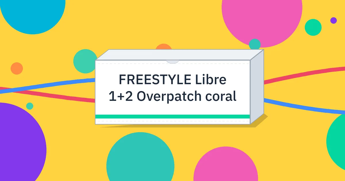 Symbolbild: Packung mit der Aufschrift FREESTYLE Libre 1+2 Overpatch coral (PZN 19864453) – Verfügbarkeit und Bezug in Apotheken in Frankfurt am Main