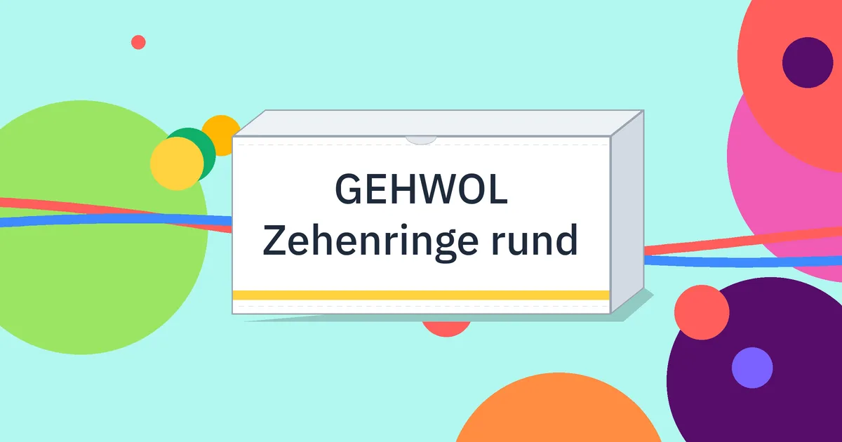 Symbolbild: Packung mit der Aufschrift GEHWOL Zehenringe rund (PZN 19301247) – Verfügbarkeit und Bezug in Apotheken in Frankfurt am Main