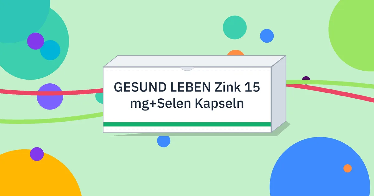 Symbolbild: Packung mit der Aufschrift GESUND LEBEN Zink 15 mg+Selen Kapseln (PZN 07531982) – Verfügbarkeit und Bezug in Apotheken in Frankfurt am Main