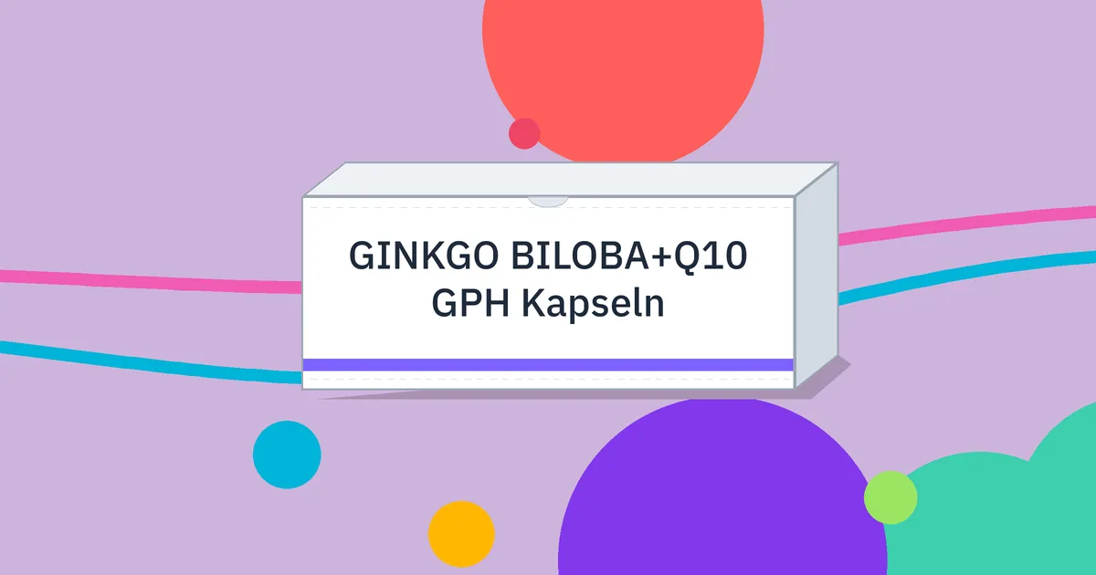 Symbolbild: Packung mit der Aufschrift GINKGO BILOBA+Q10 GPH Kapseln (PZN 09188287) – Verfügbarkeit und Bezug in Apotheken in Frankfurt am Main