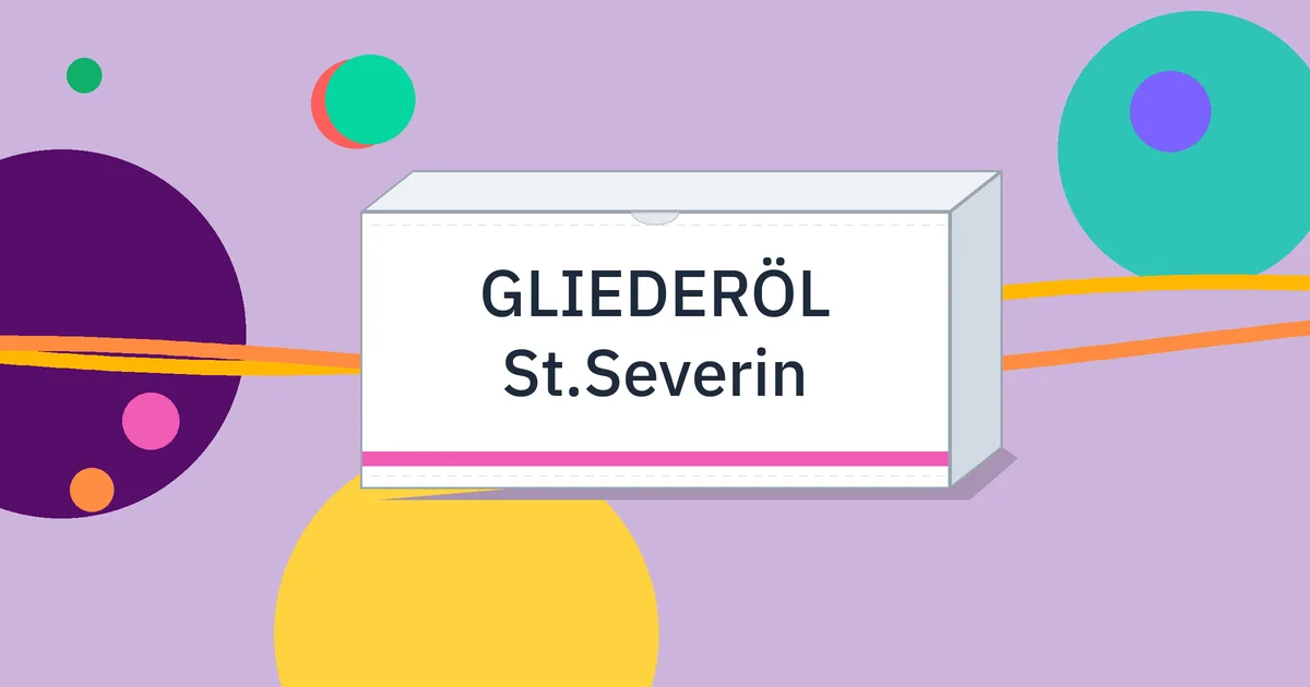 Symbolbild: Packung mit der Aufschrift GLIEDERÖL St.Severin (PZN 14249588) – Verfügbarkeit und Bezug in Apotheken in Frankfurt am Main