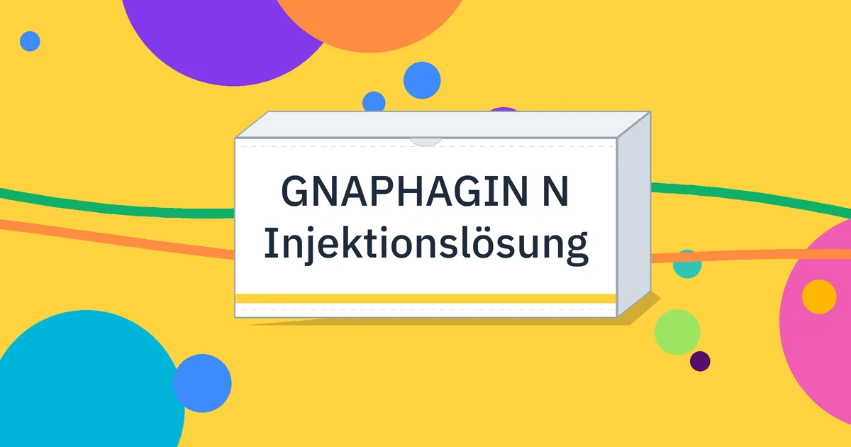 Symbolbild: Packung mit der Aufschrift GNAPHAGIN N Injektionslösung (PZN 06329333) – Verfügbarkeit und Bezug in Apotheken in Frankfurt am Main