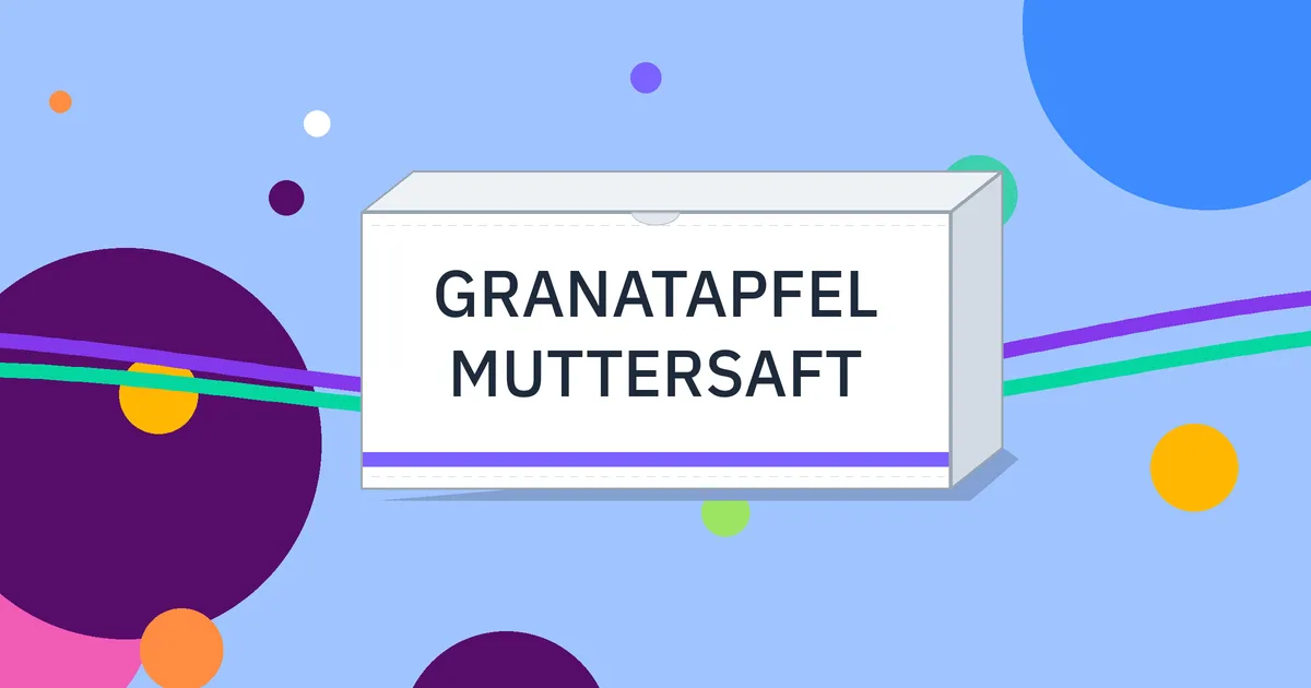 Symbolbild: Packung mit der Aufschrift GRANATAPFEL MUTTERSAFT (PZN 10272633) – Verfügbarkeit und Bezug in Apotheken in Frankfurt am Main