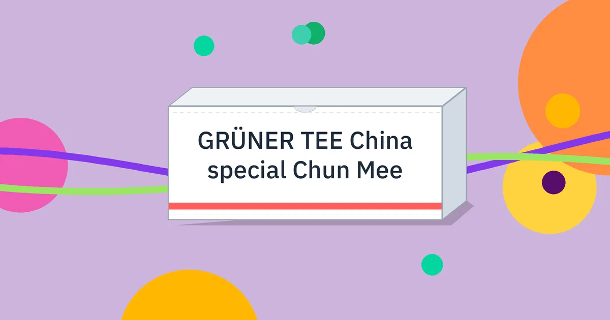 Symbolbild: Packung mit der Aufschrift GRÜNER TEE China special Chun Mee (PZN 00051411) – Verfügbarkeit und Bezug in Apotheken in Frankfurt am Main