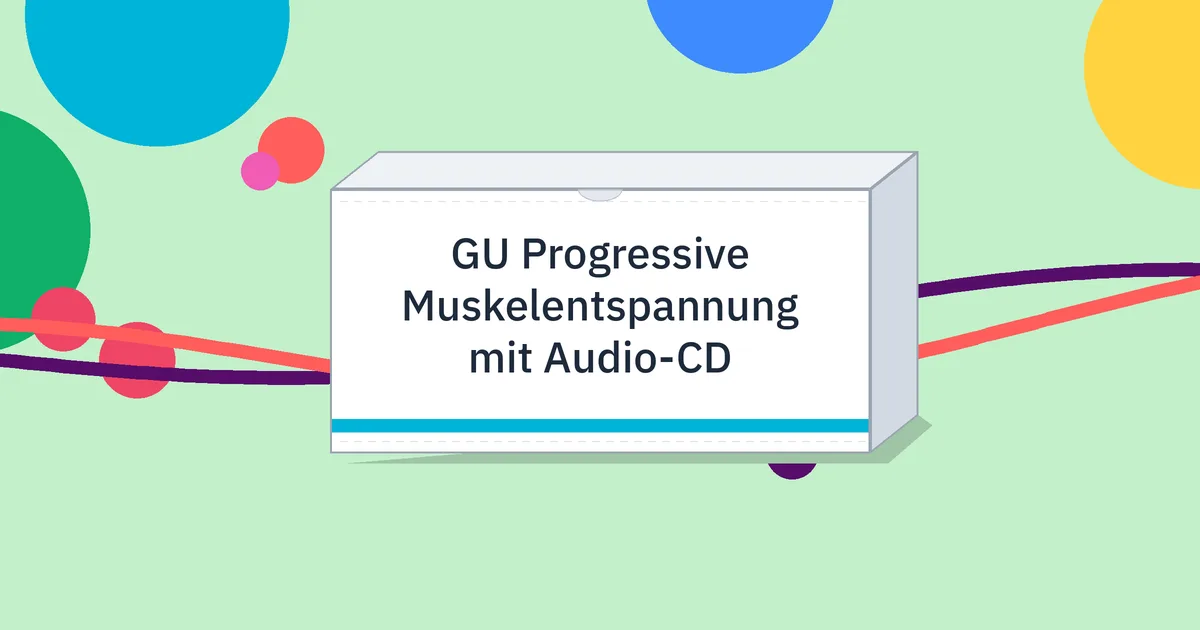 Symbolbild: Packung mit der Aufschrift GU Progressive Muskelentspannung mit Audio-CD (PZN 11091980) – Verfügbarkeit und Bezug in Apotheken in Frankfurt am Main
