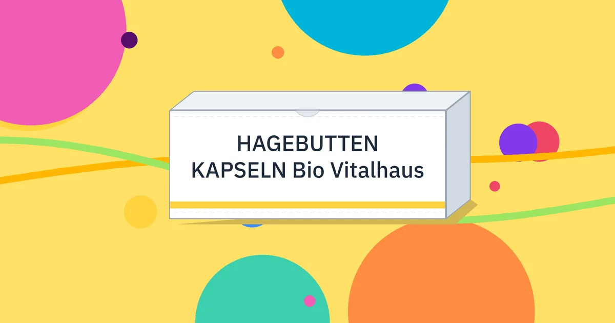 Symbolbild: Packung mit der Aufschrift HAGEBUTTEN KAPSELN Bio Vitalhaus (PZN 14138073) – Verfügbarkeit und Bezug in Apotheken in Frankfurt am Main
