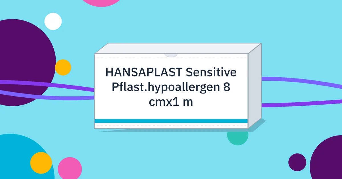 Symbolbild: Packung mit der Aufschrift HANSAPLAST Sensitive Pflast.hypoallergen 8 cmx1 m (PZN 16742761) – Verfügbarkeit und Bezug in Apotheken in Frankfurt am Main