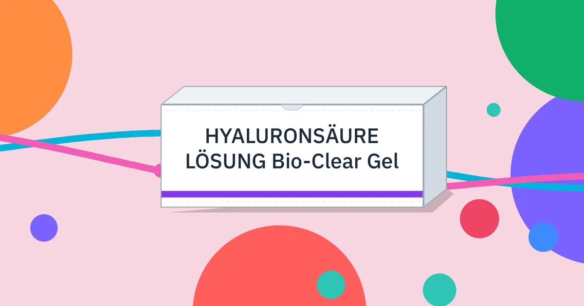 Symbolbild: Packung mit der Aufschrift HYALURONSÄURE LÖSUNG Bio-Clear Gel (PZN 03736090) – Verfügbarkeit und Bezug in Apotheken in Frankfurt am Main