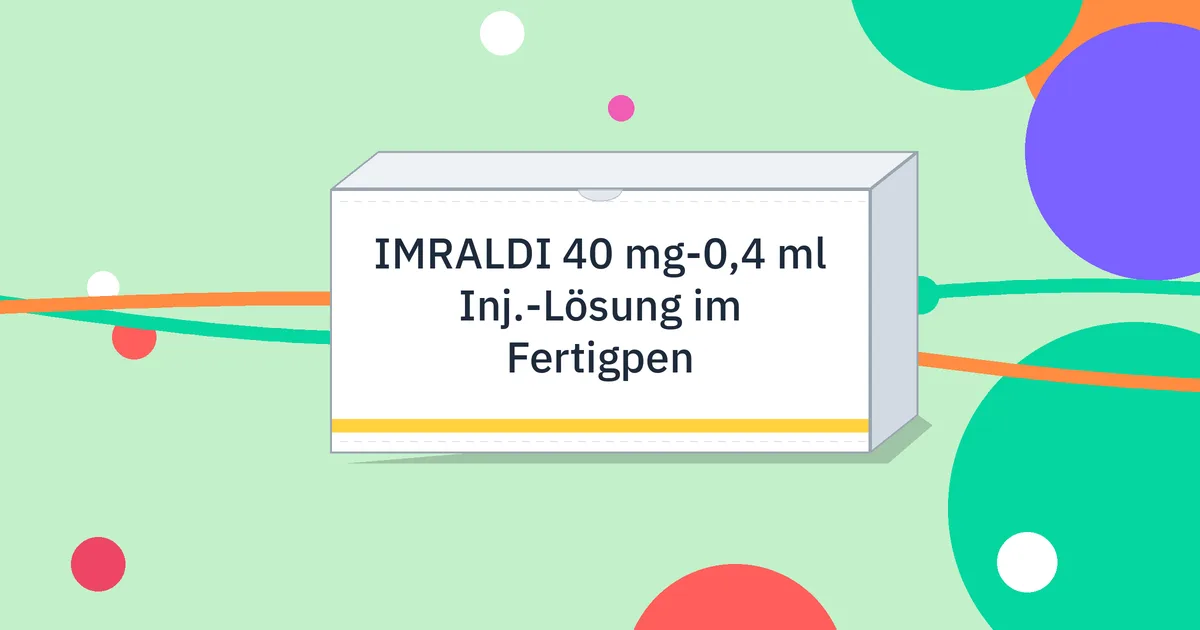 Symbolbild: Packung mit der Aufschrift IMRALDI 40 mg-0,4 ml Inj.-Lösung im Fertigpen (PZN 18425929) – Verfügbarkeit und Bezug in Apotheken in Frankfurt am Main