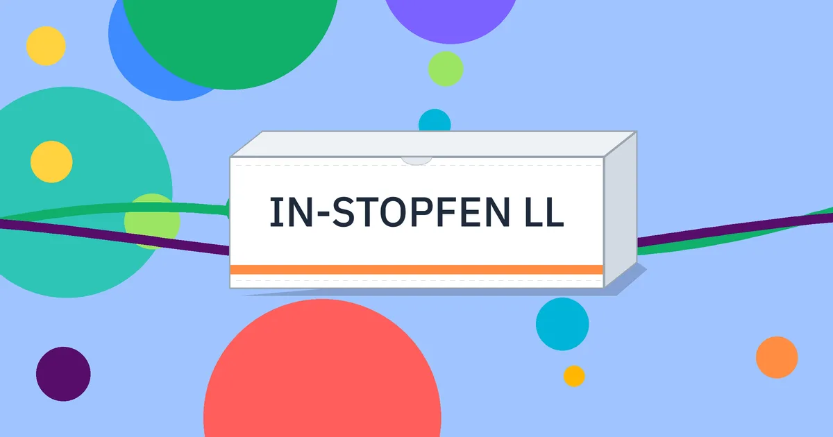Symbolbild: Packung mit der Aufschrift IN-STOPFEN LL (PZN 17487360) – Verfügbarkeit und Bezug in Apotheken in Frankfurt am Main