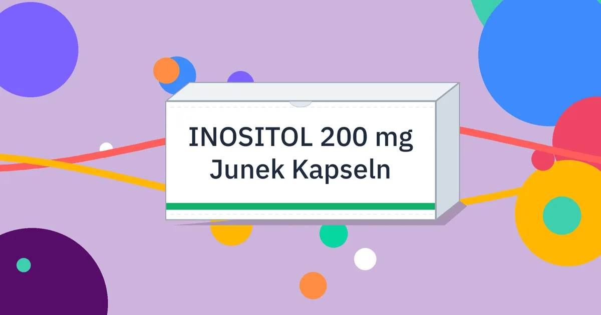 Symbolbild: Packung mit der Aufschrift INOSITOL 200 mg Junek Kapseln (PZN 10336215) – Verfügbarkeit und Bezug in Apotheken in Frankfurt am Main