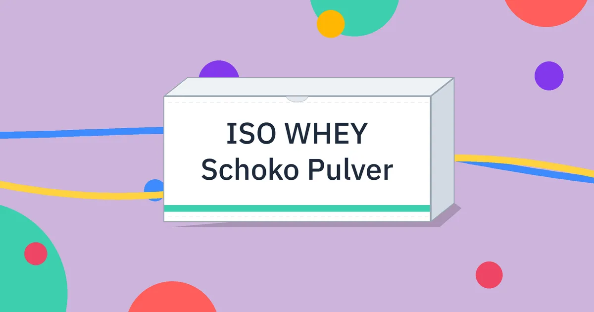 Symbolbild: Packung mit der Aufschrift ISO WHEY Schoko Pulver (PZN 10533654) – Verfügbarkeit und Bezug in Apotheken in Frankfurt am Main