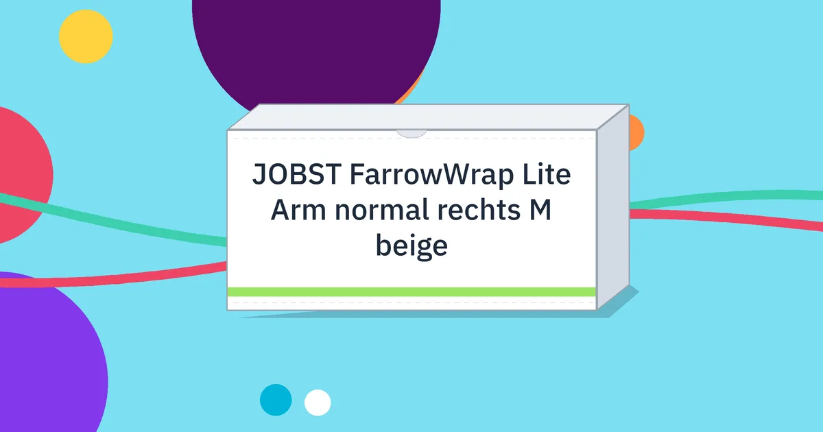 Symbolbild: Packung mit der Aufschrift JOBST FarrowWrap Lite Arm normal rechts M beige (PZN 13870168) – Verfügbarkeit und Bezug in Apotheken in Frankfurt am Main