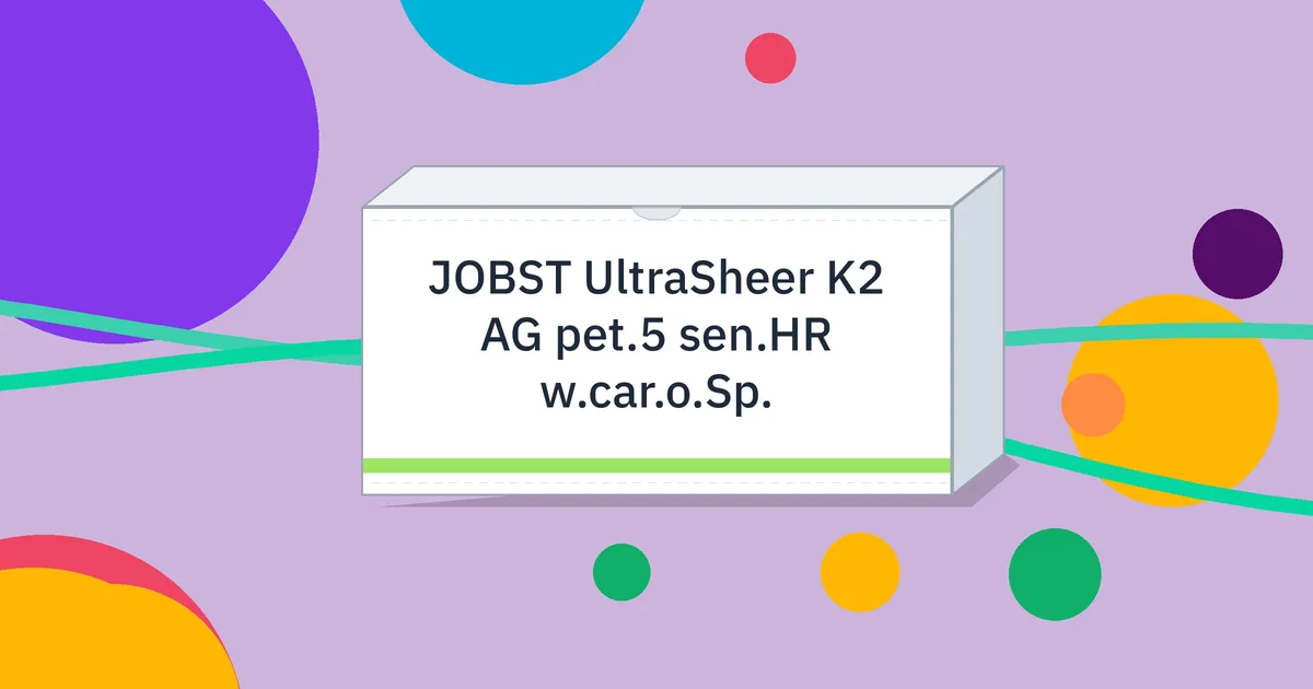 Symbolbild: Packung mit der Aufschrift JOBST UltraSheer K2 AG pet.5 sen.HR w.car.o.Sp. (PZN 11265575) – Verfügbarkeit und Bezug in Apotheken in Frankfurt am Main
