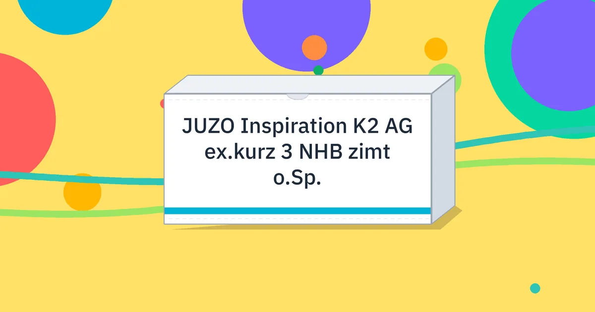 Symbolbild: Packung mit der Aufschrift JUZO Inspiration K2 AG ex.kurz 3 NHB zimt o.Sp. (PZN 14924570) – Verfügbarkeit und Bezug in Apotheken in Frankfurt am Main