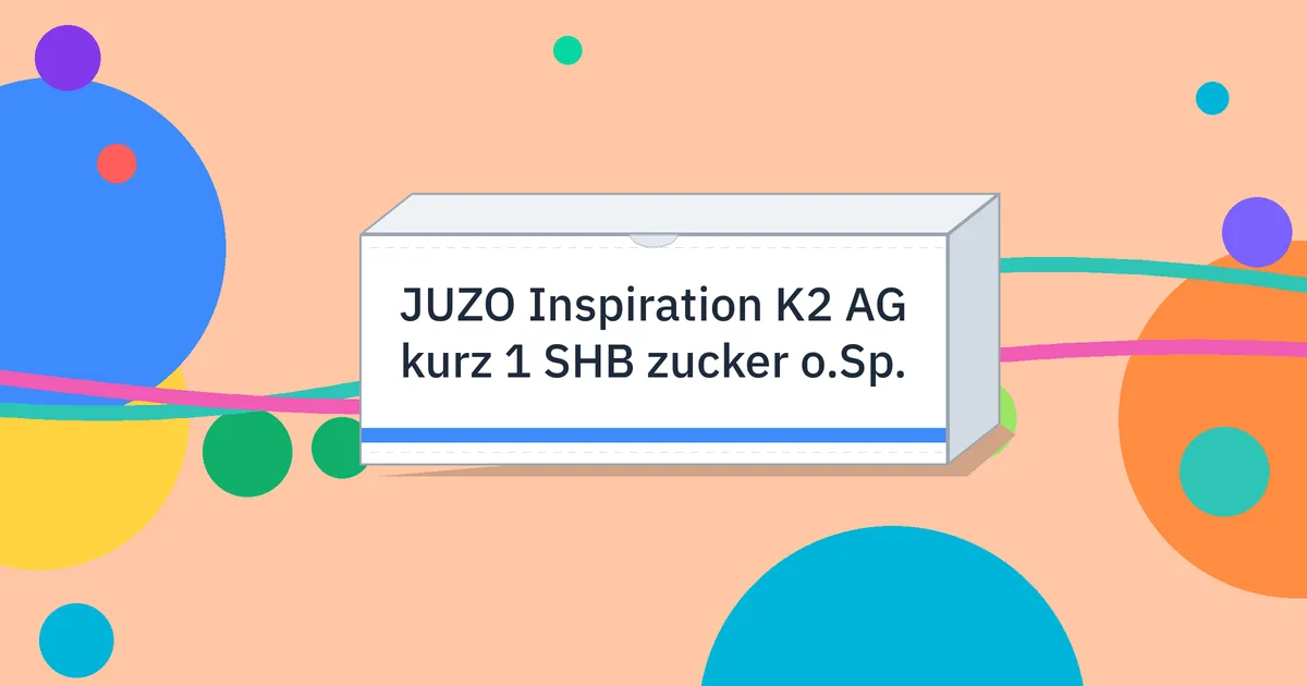 Symbolbild: Packung mit der Aufschrift JUZO Inspiration K2 AG kurz 1 SHB zucker o.Sp. (PZN 14947565) – Verfügbarkeit und Bezug in Apotheken in Frankfurt am Main